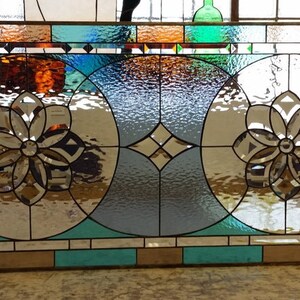 Stained Glass Window W-145 Floral Beveled Clusters - Etsy