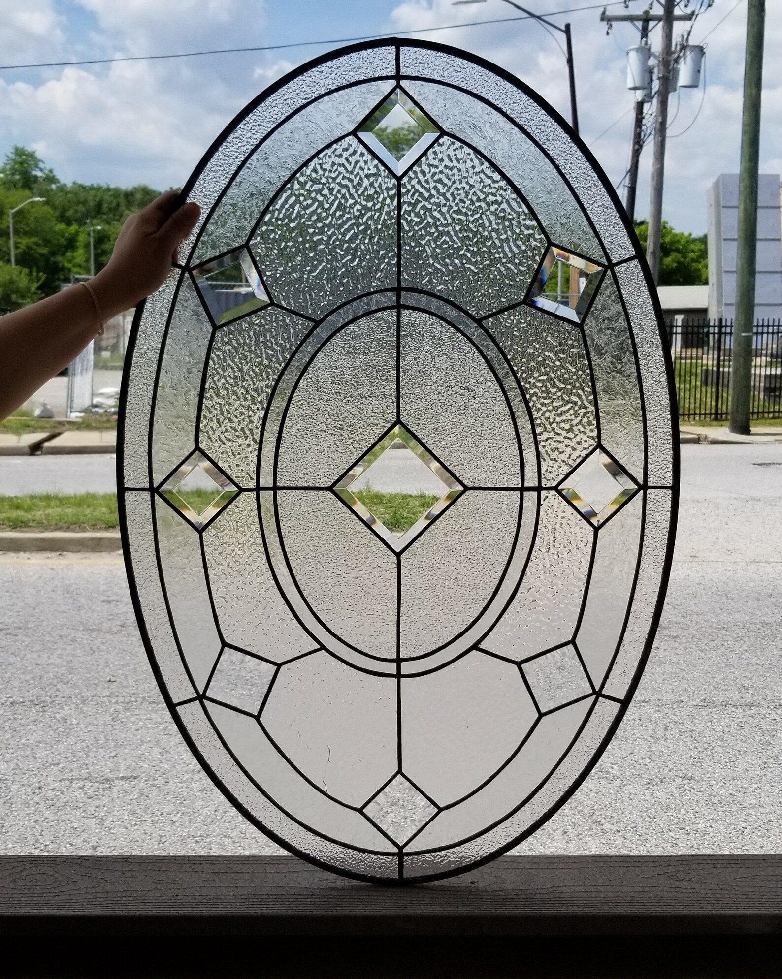 Stained Glass Windows W-341 Elegant Oval - Etsy