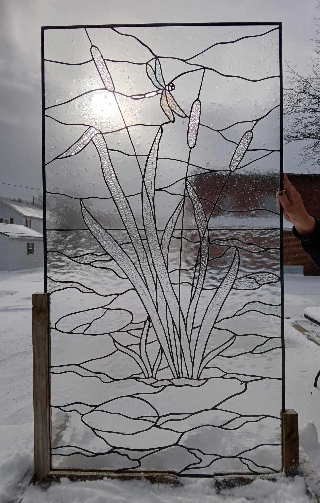 Stained Glass Window Marsh in Clears - W-551 - Etsy