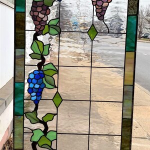 Stained Glass Door Window Grape Vines for Wines - D-54 - Etsy