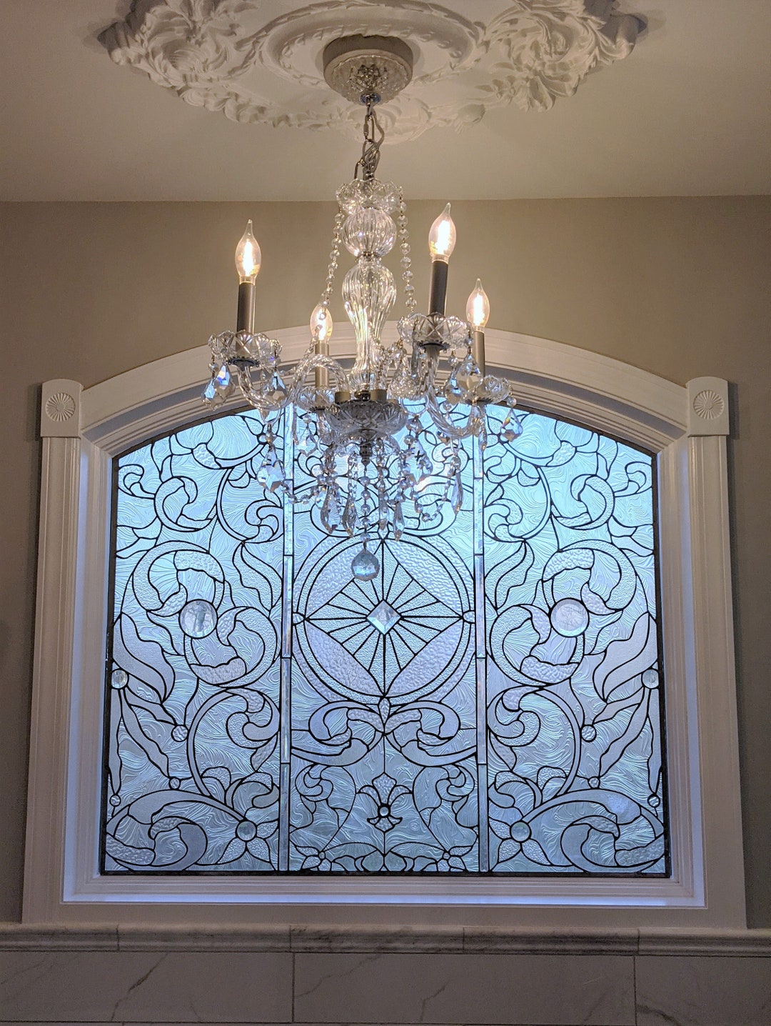 Stained Glass Window - W-454 Clear Delicacy - Etsy