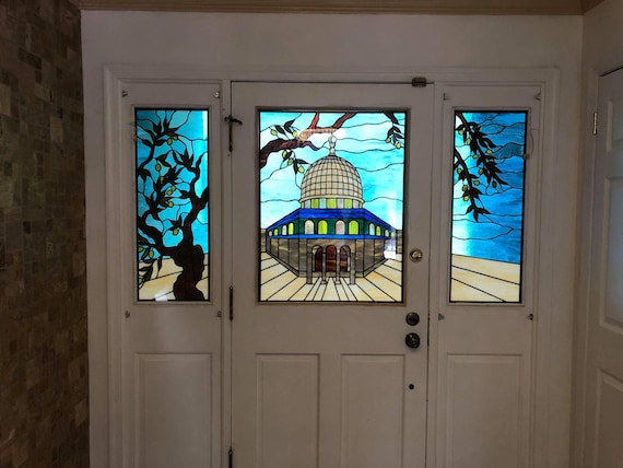 Tree Stained Glass Entry Doors