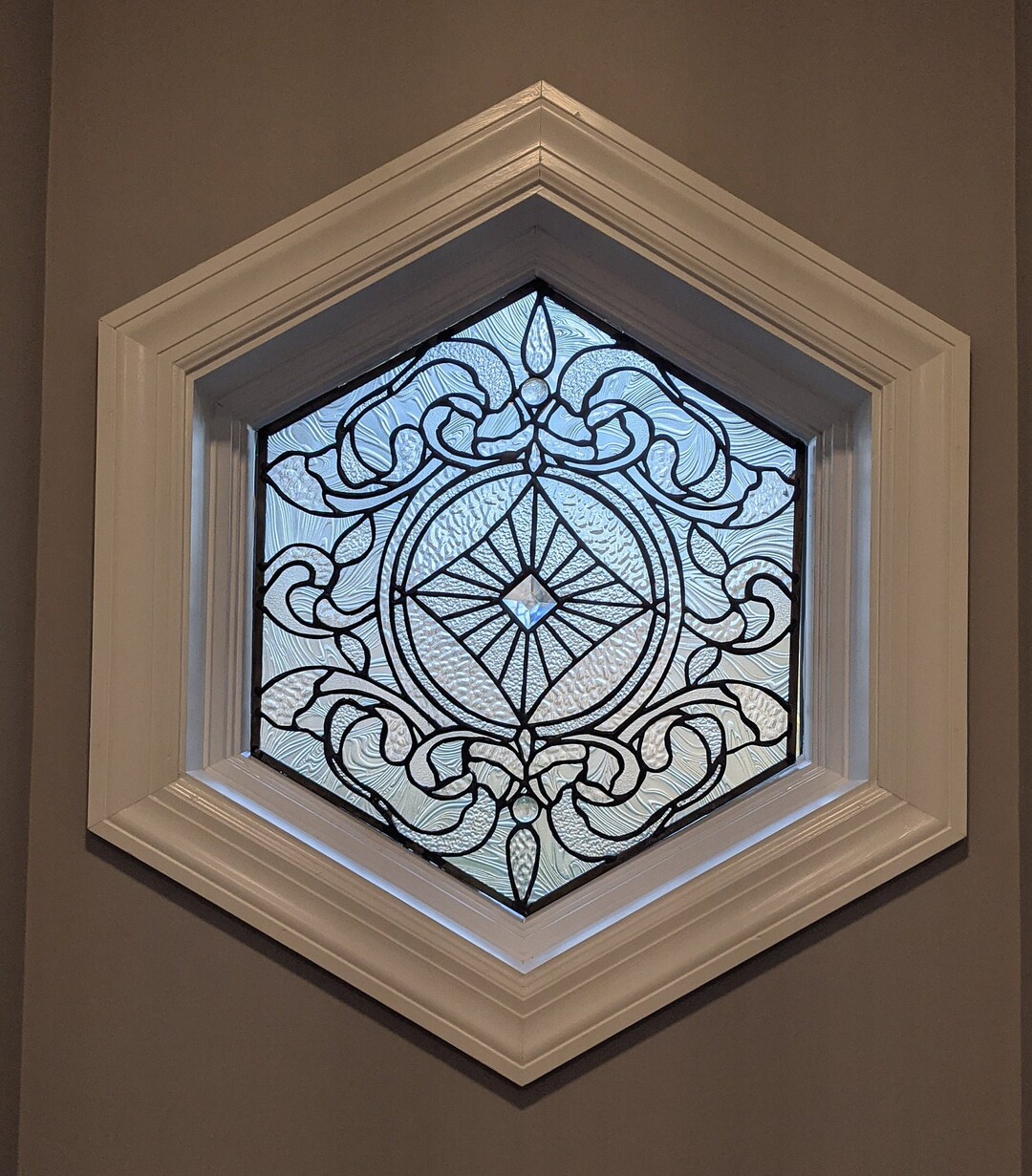 Stained Glass Window - W-455 Classic Hexagon - Etsy