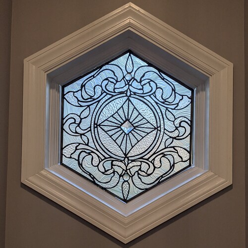 Stained Glass Window W-233 Elegant Octagon - Etsy
