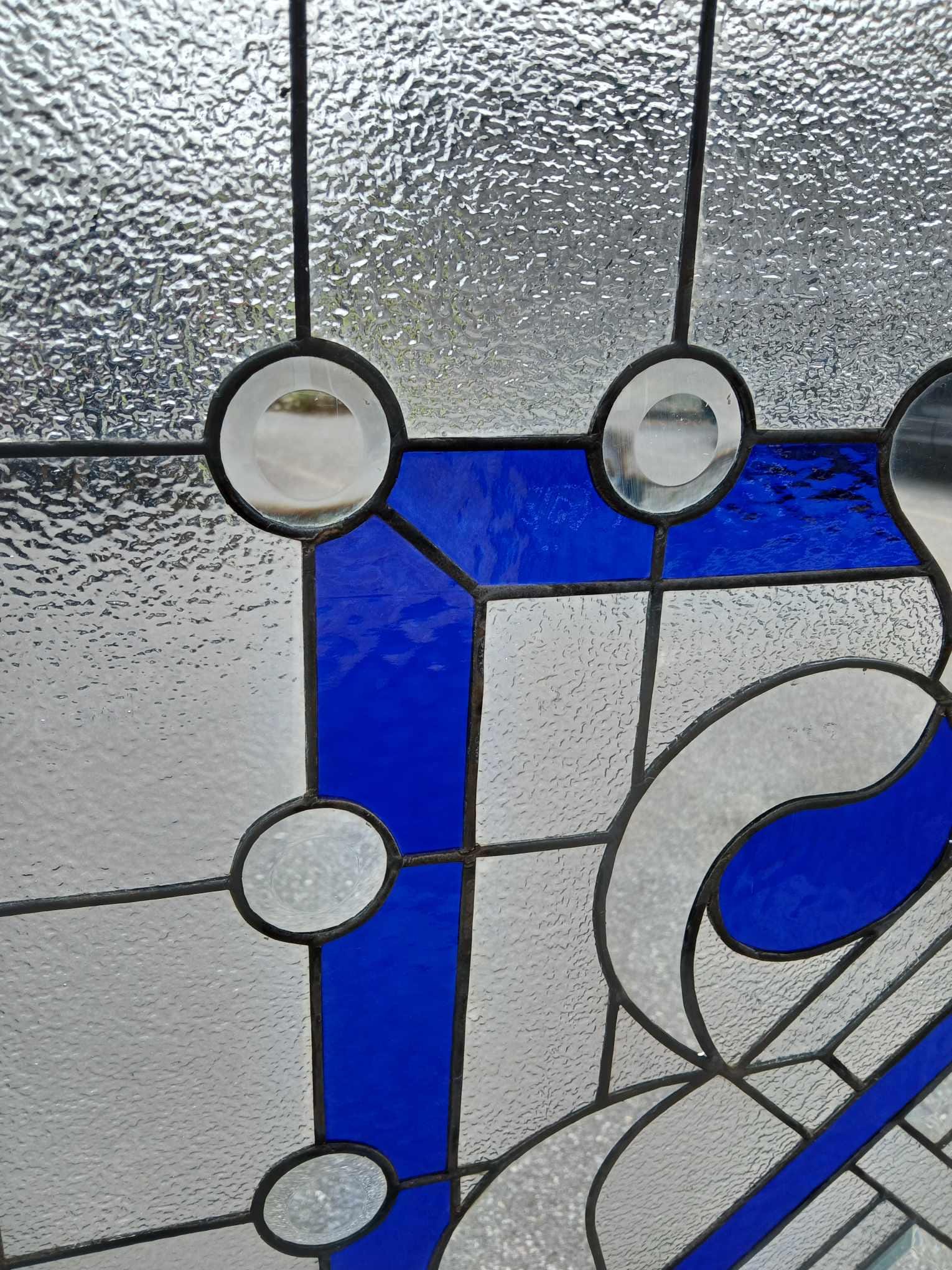 Stained Glass Window W-63 Traditional in Blue - Etsy
