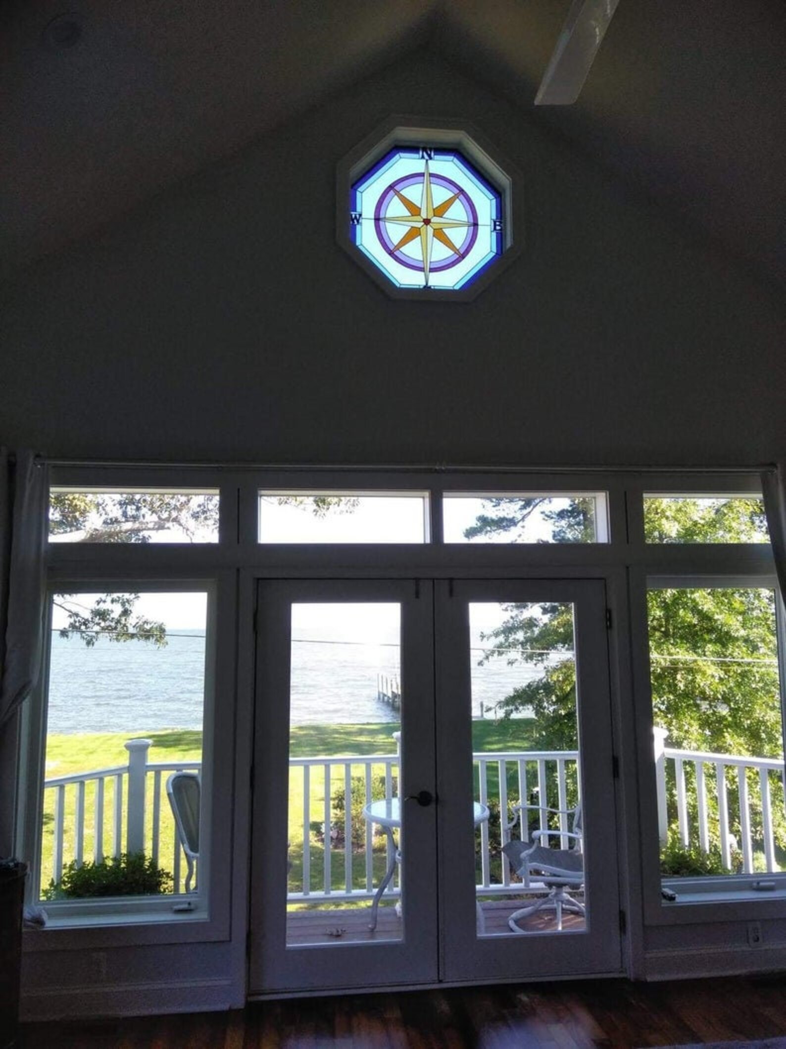Stained Glass Octagonal Windows W-123 Elegant Compass Rose - Etsy