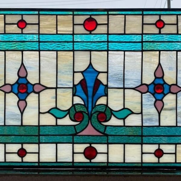 Aqua Stained Glass - Etsy