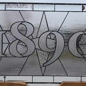 Stained Glass Address Marker Clear and Textured AM-254 - Etsy