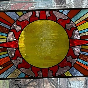 Stained Glass Transom Window - TW-328 Sunburst - Etsy