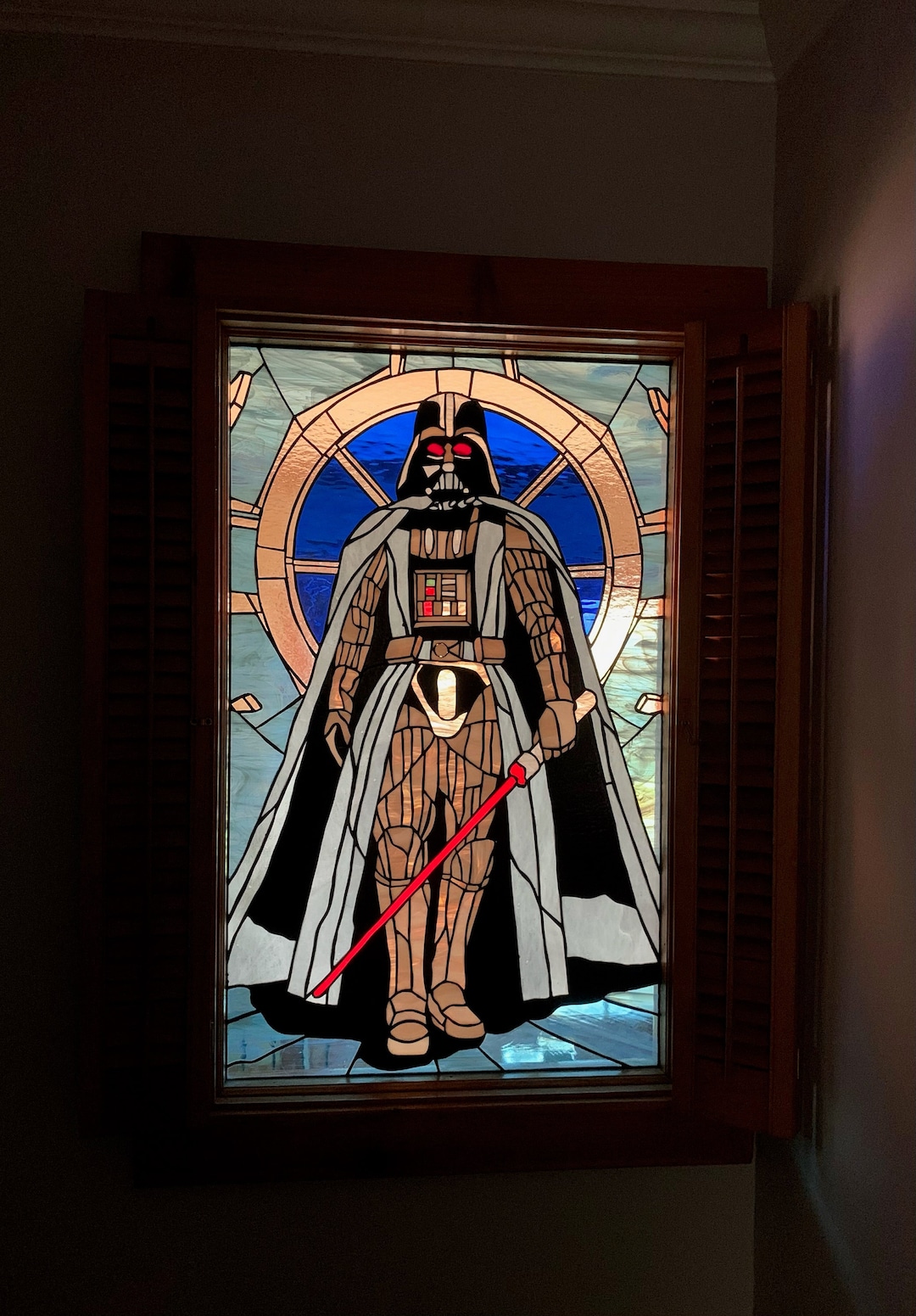 Stained Glass Window - W-528 Darth Vader. - Etsy