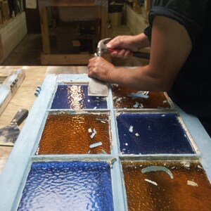 Stained Glass Window W-34 Cubism in Motion - Etsy
