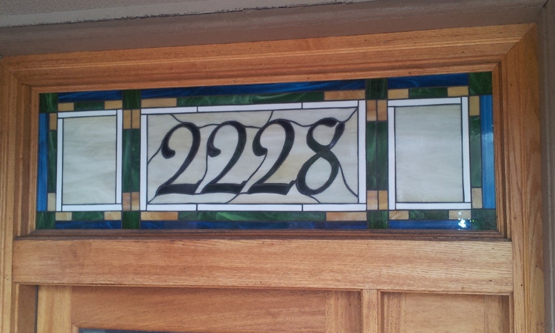 Stained Glass Address Marker - AM-165 - "mission Style Ii" - Etsy