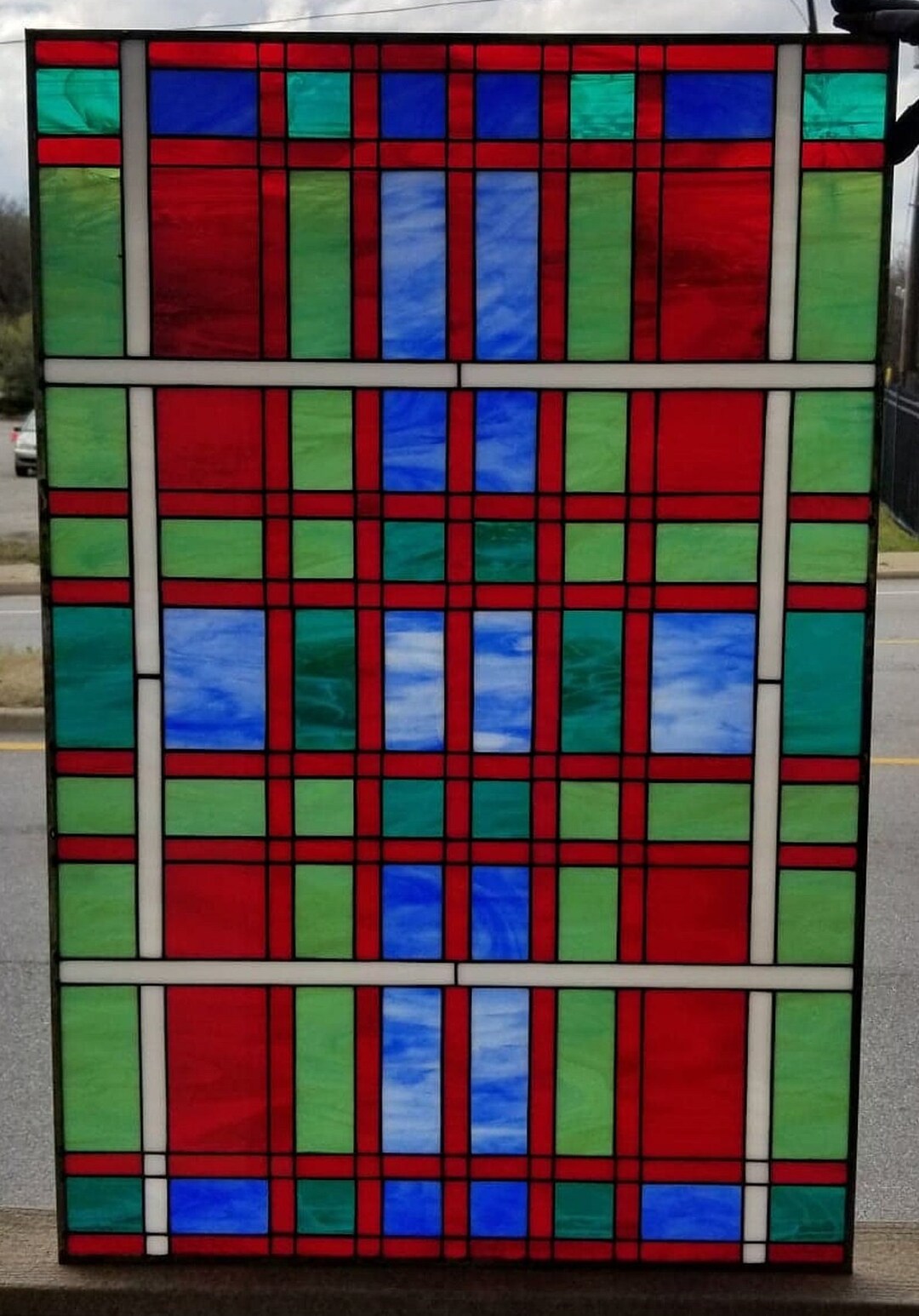 Stained Glass Panel - P-285 Family Tartan - Etsy