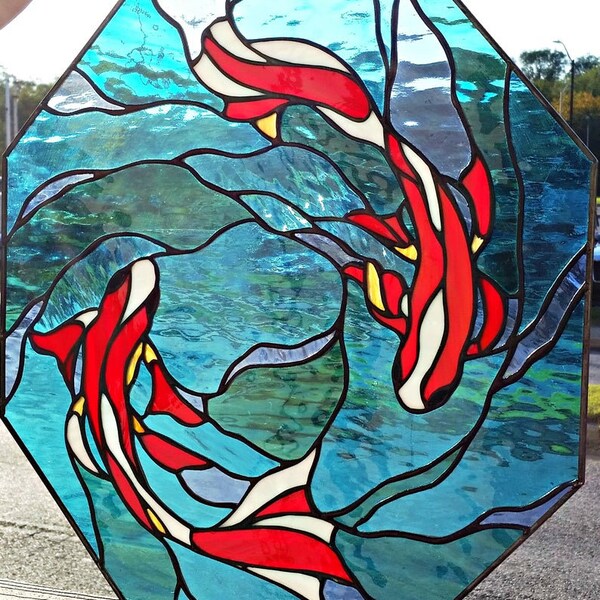 Stained Glass Koi - Etsy