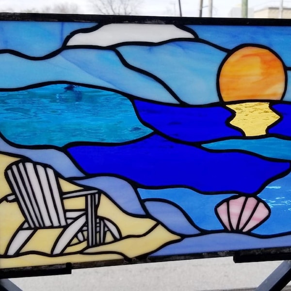 Beach Stained Glass - Etsy