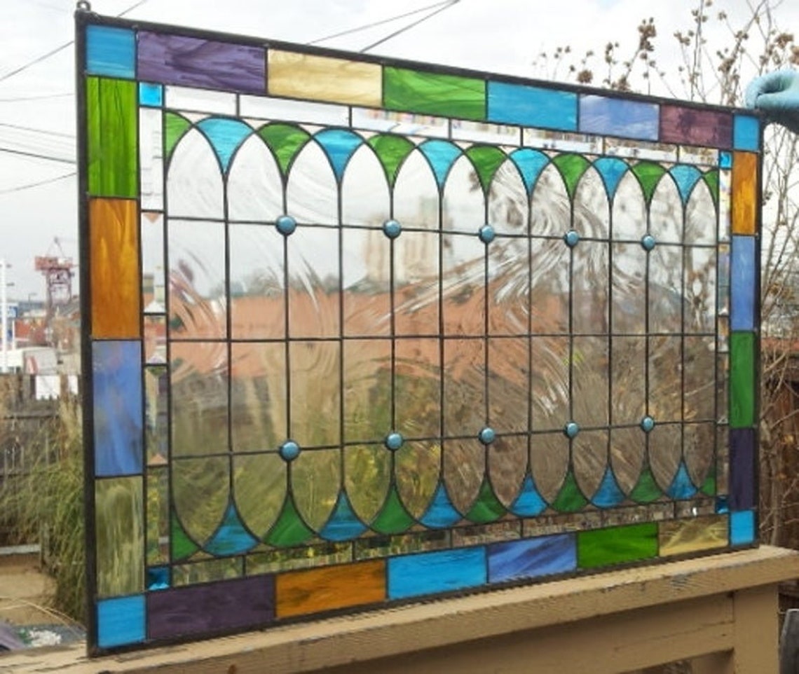 Stained Glass Window - W-42 Wispy Opal Version - Etsy