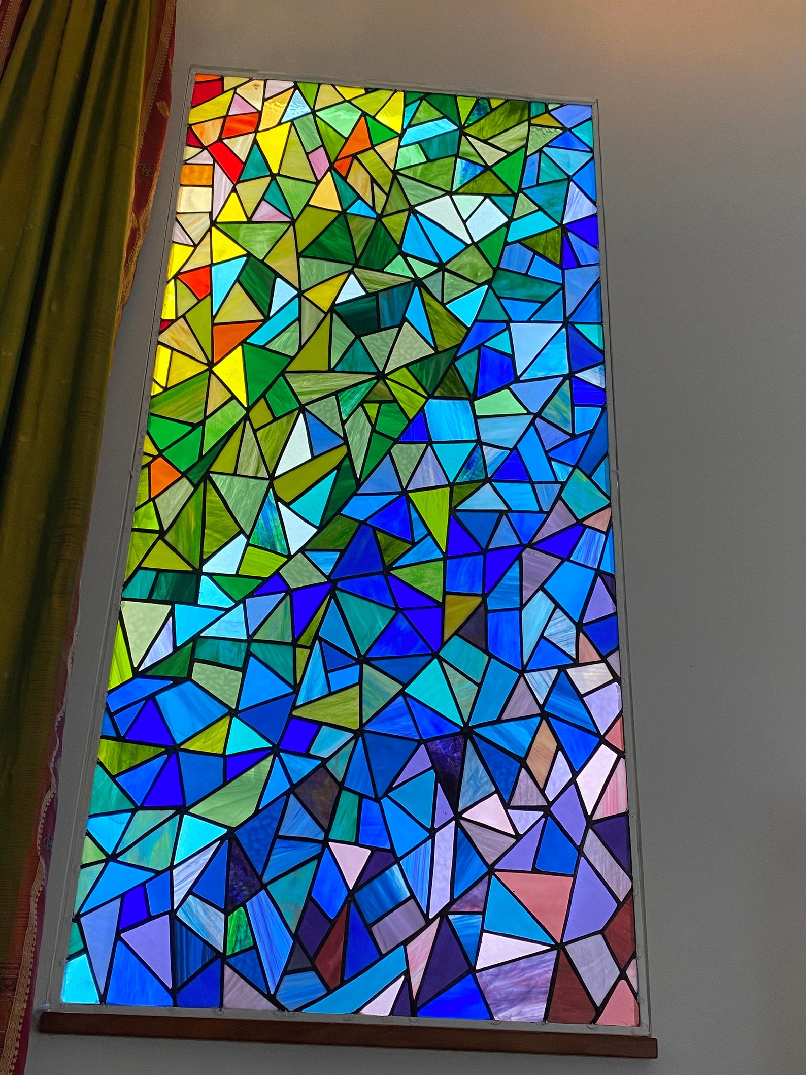 Stained Glass Window - W-427 Geometric - Etsy