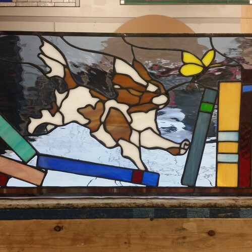 Stained Glass Hanging Panel P-136 Book With Flying Pages - Etsy