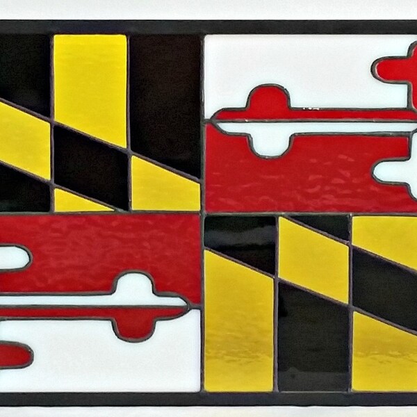 Stained Glass Maryland Flag - Etsy