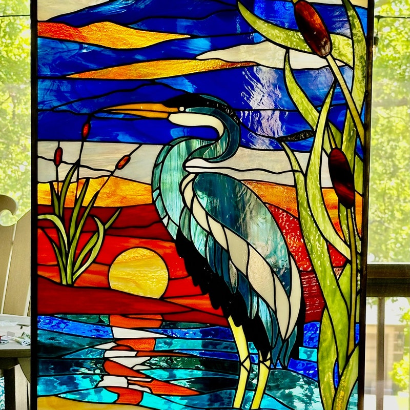Stain Glass Panel Sunset - Etsy