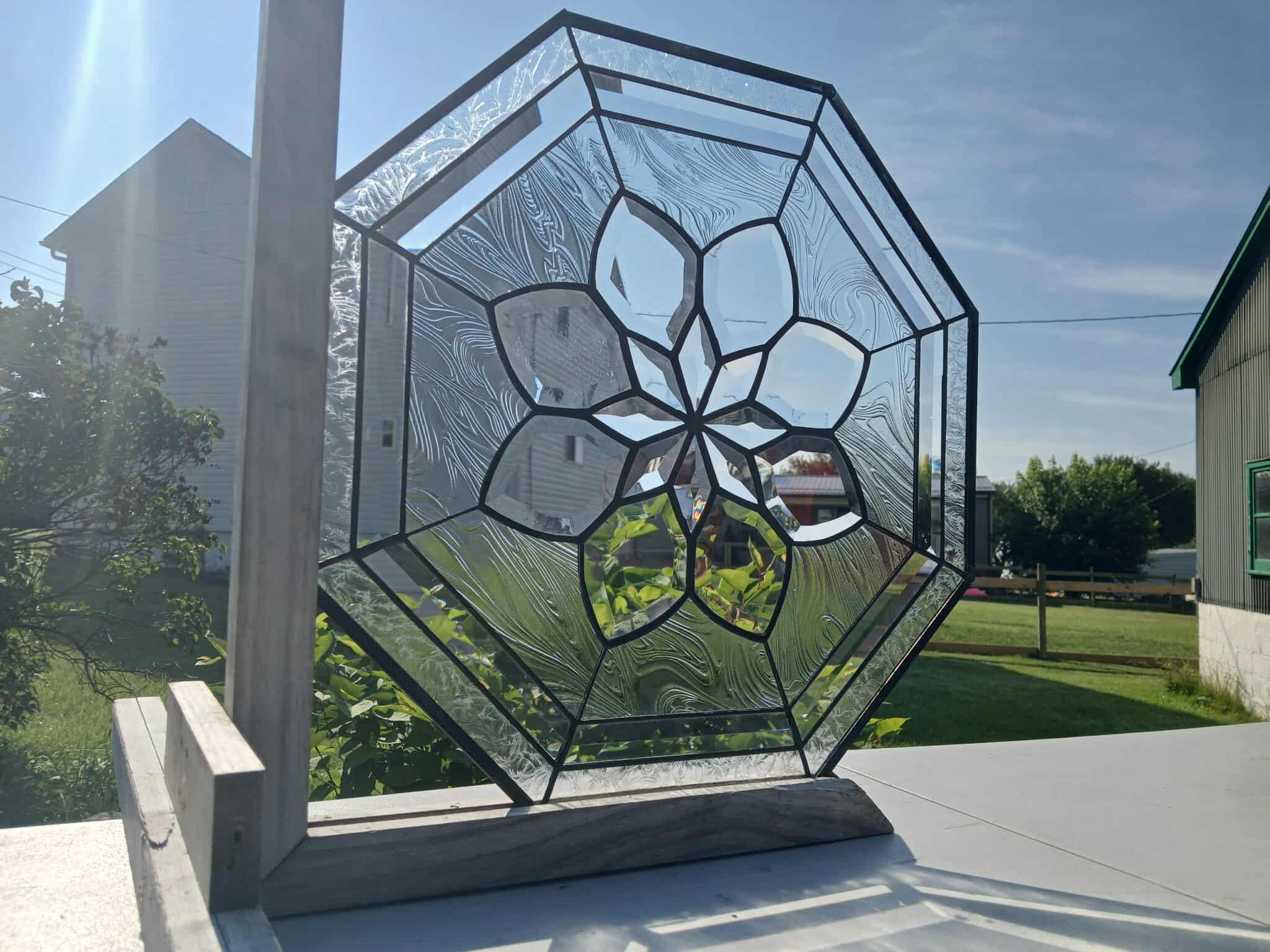 Stained Glass Windows - W-470 Delicate Octagon - Etsy