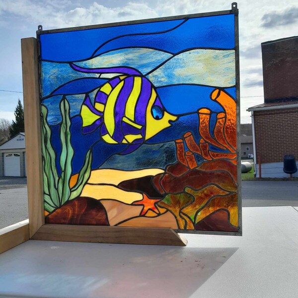 Stained Glass Tropical Fish - Etsy