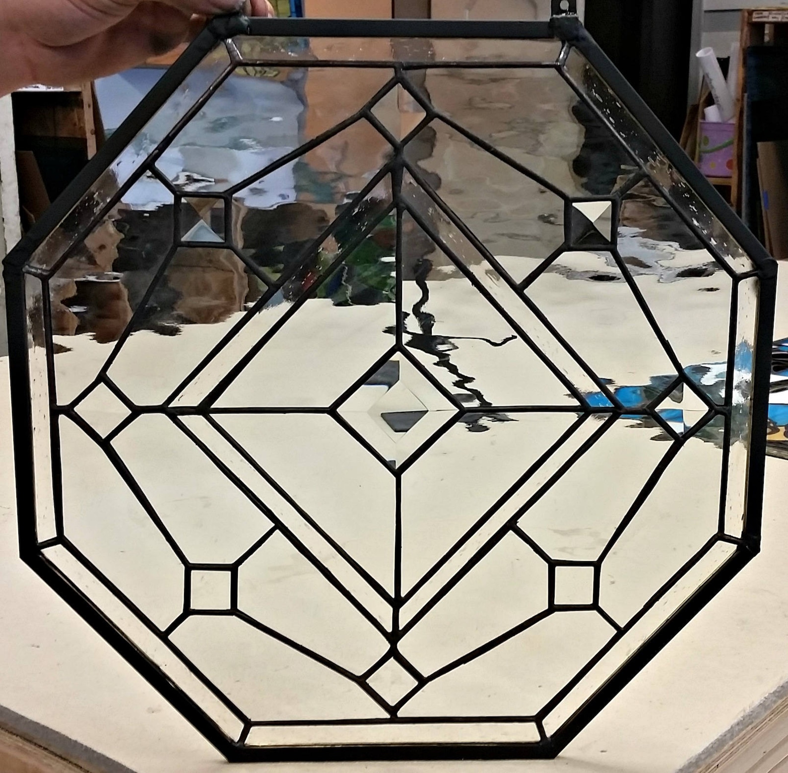 Stained Glass Window W-233 Elegant Octagon - Etsy