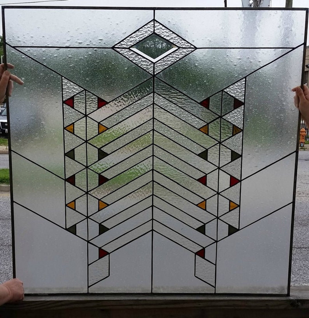 Stained Glass Window - W-141 Modern Privacy - Etsy