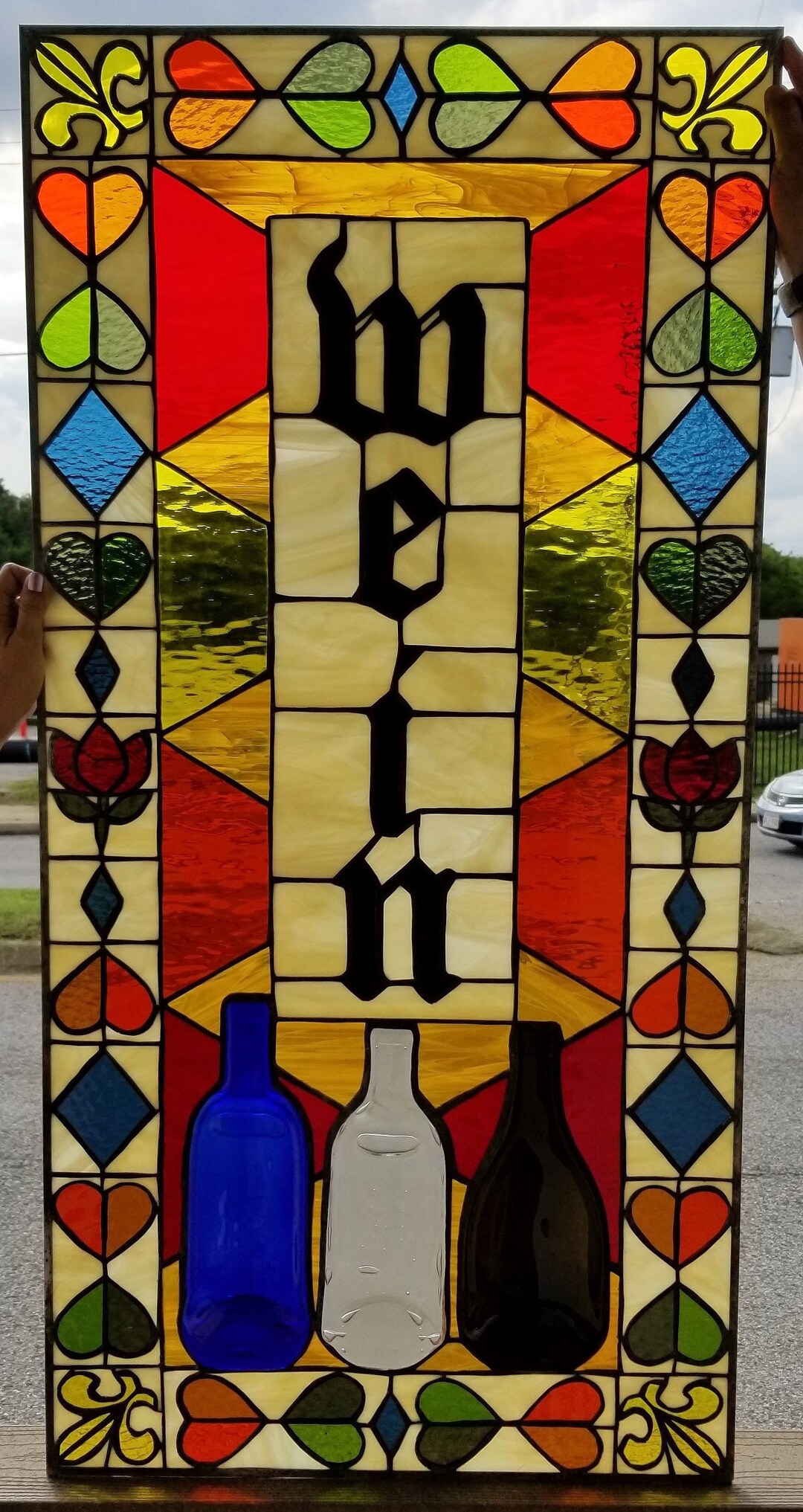 Stained Glass Window - W-201 German Wine House - Etsy