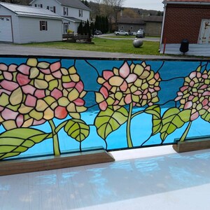 Stained Glass Window Hydrangeas W-529 - Etsy