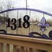 Stained Glass Address Marker am-189purple Fleur De Lis - Etsy