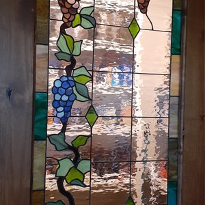 Stained Glass Door Window Grape Vines for Wines - D-54 - Etsy