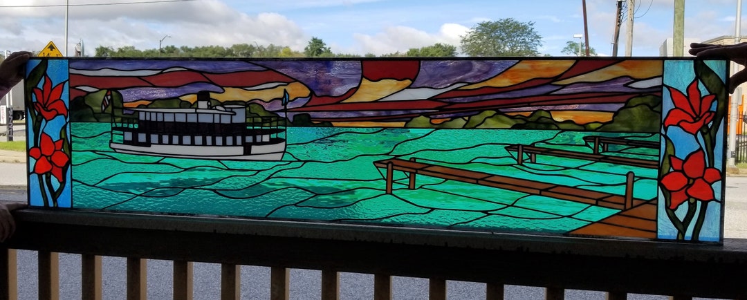 Stained Glass Transom Window - TW-222 - Etsy