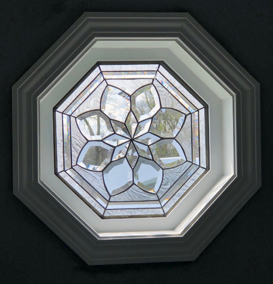 Stained Glass Windows - W-470 Delicate Octagon - Etsy