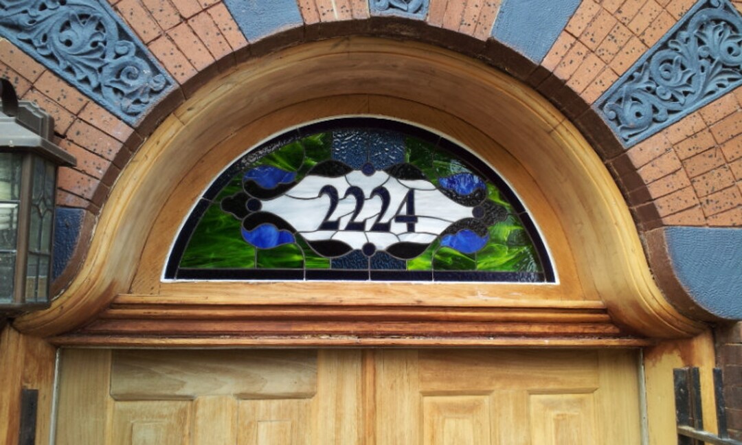 Stained Glass Address Marker - AM-174 -"timeless Traditional Arch" - Etsy