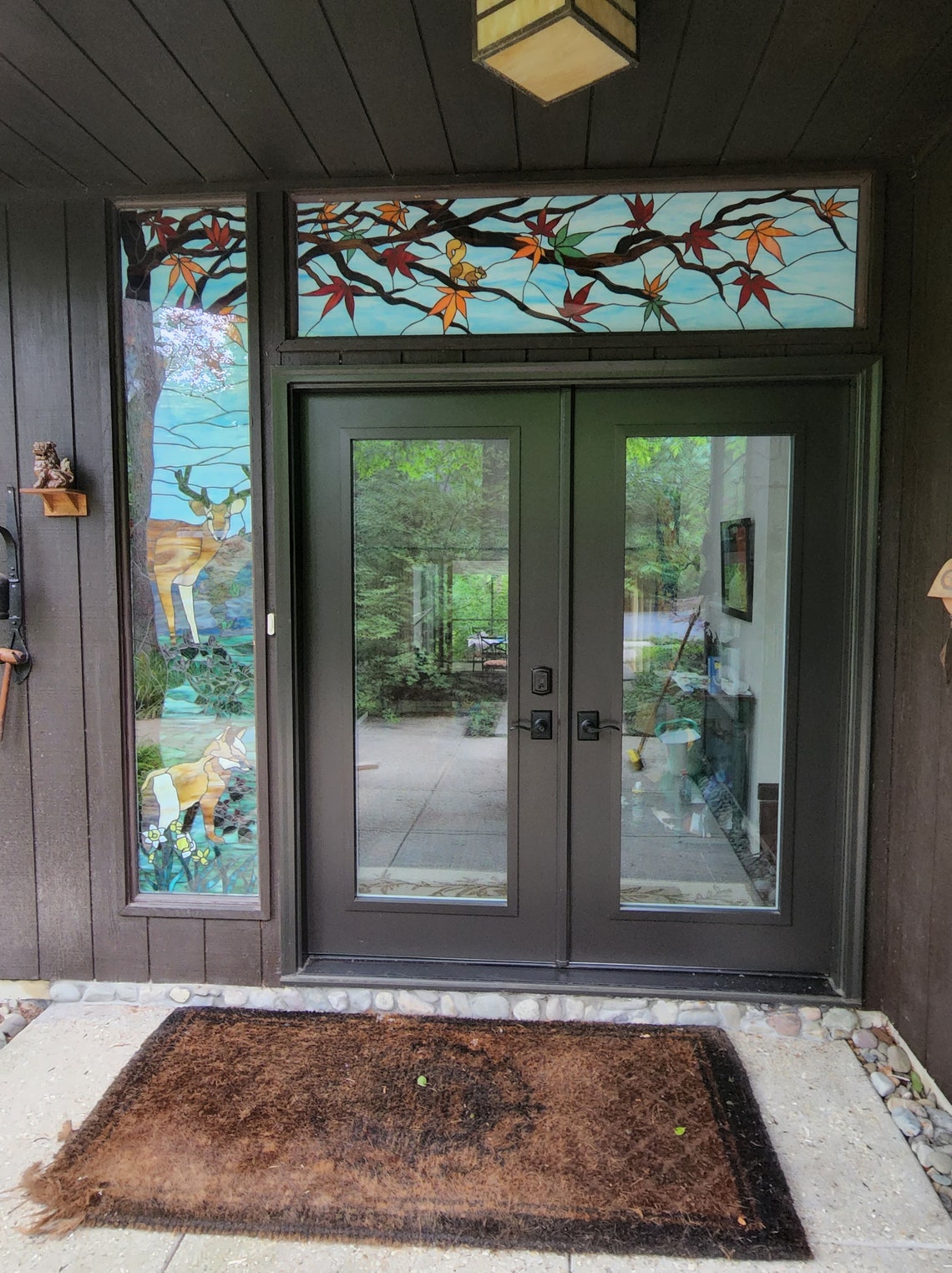 Stained Glass Transom Window TW-306 Nature - Etsy