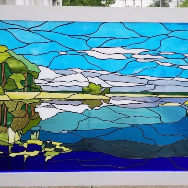 Stained Glass Landscape - Etsy