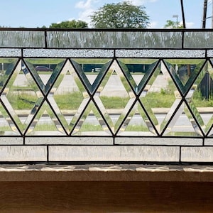 Stained Glass Transom Window - TW-168 Beveled Diamonds - Etsy