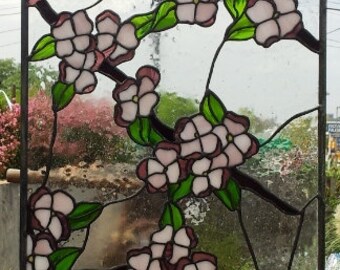 Dogwood Stained Glass Panel - Etsy