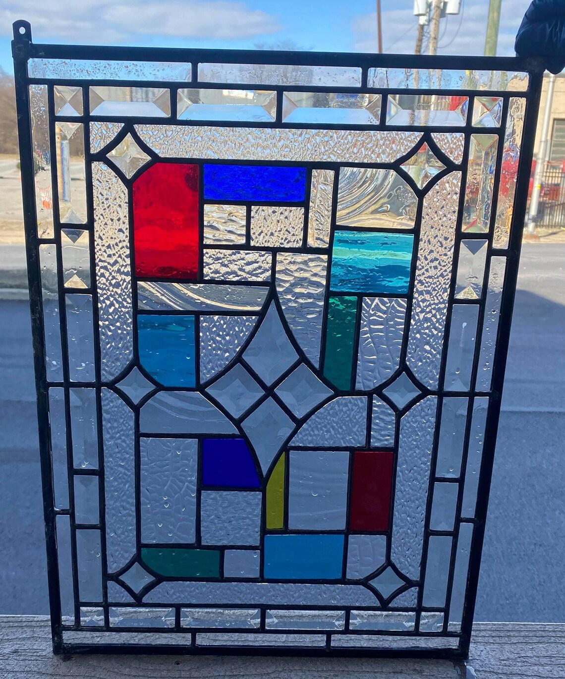 The Chromatic Prism: A Contemporary Beveled Mosaic Stained Glass ...