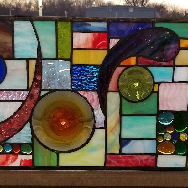 Abstract Stain Glass - Etsy