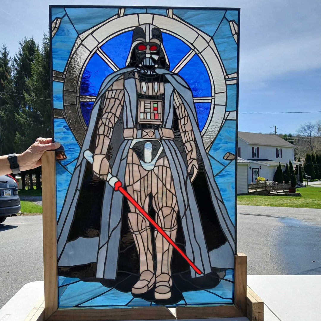 Stained Glass Window W-528 Darth Vader. - Etsy