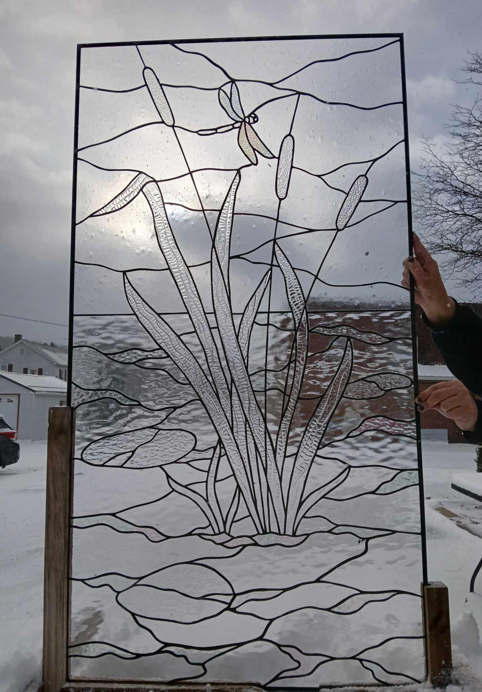 Stained Glass Window Marsh in Clears - W-551 - Etsy