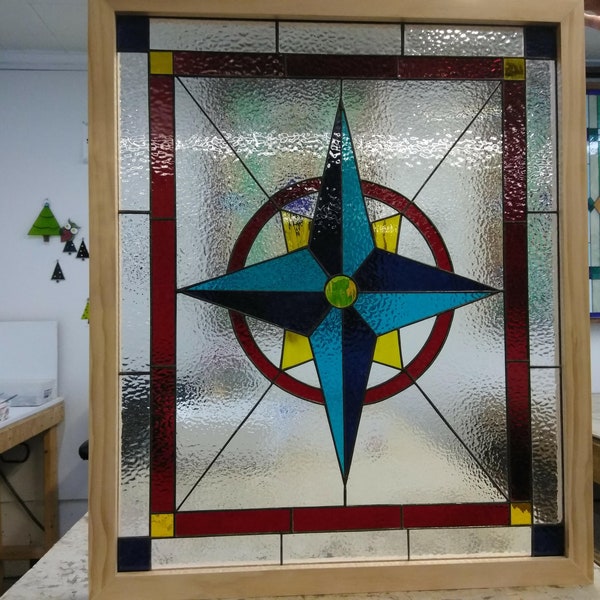 Compass Rose Stained Glass Pattern - Etsy