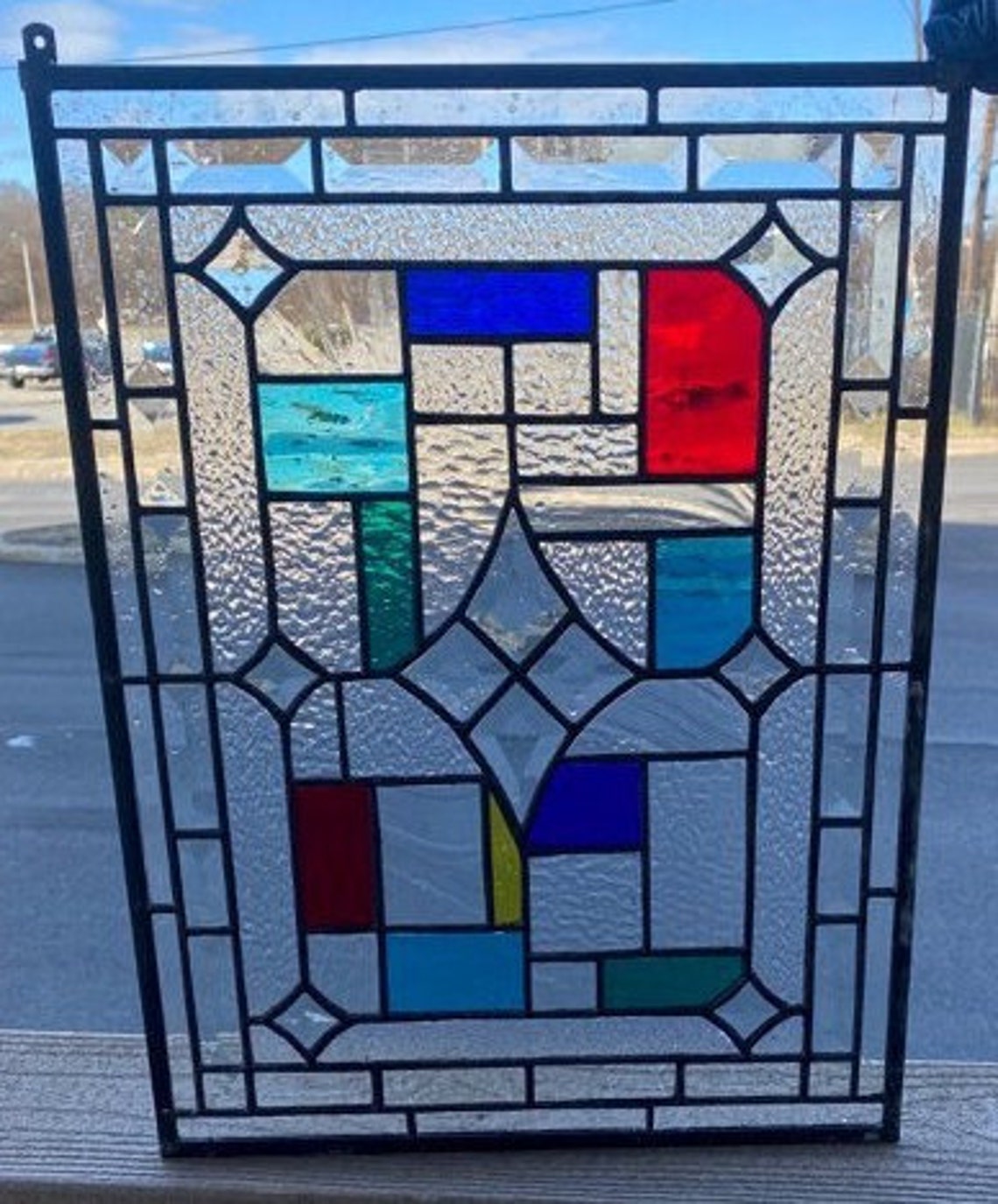 The Chromatic Prism: A Contemporary Beveled Mosaic Stained Glass ...