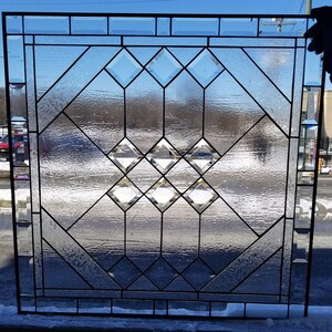 Stained Glass Window - W-324 Elegant Privacy Beveled - Etsy