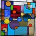 Stained Glass Window W-238 Overlapping Geometric Figures - Etsy