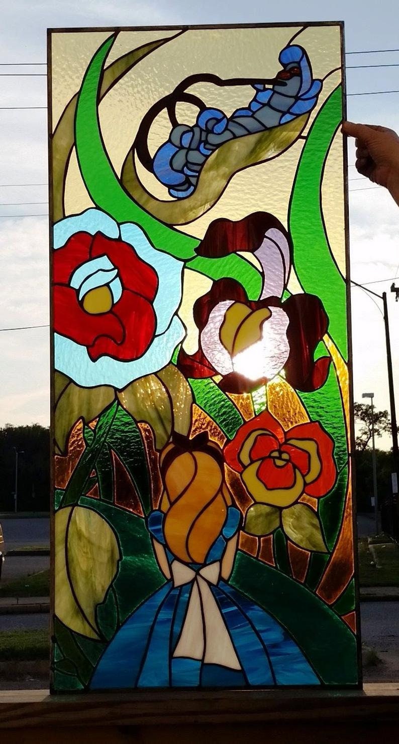Stained Glass Windows W-73 Alice in Wonderland Collection - Etsy