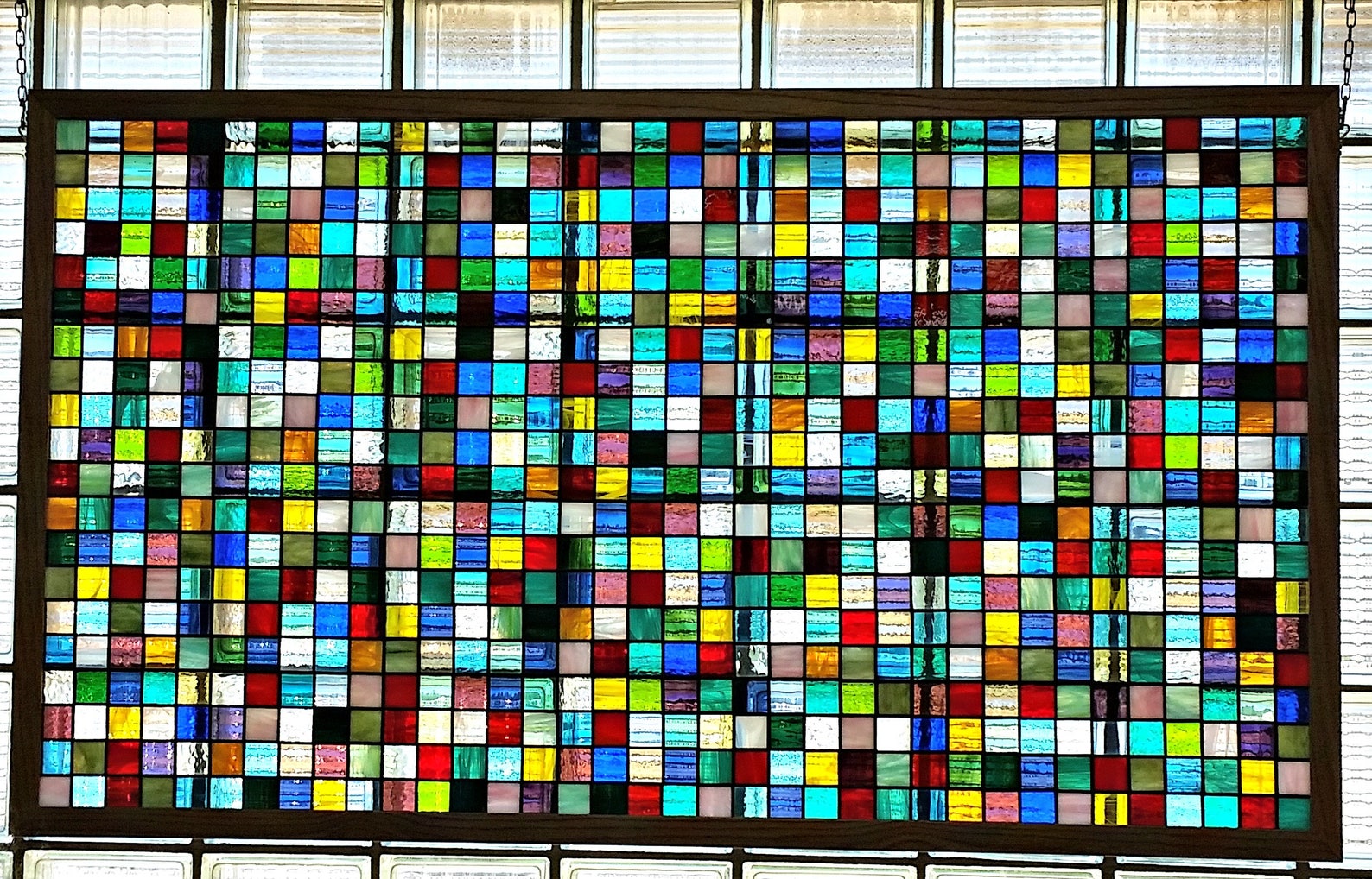 Stained Glass Panel - P-73 Squares Galore - Etsy