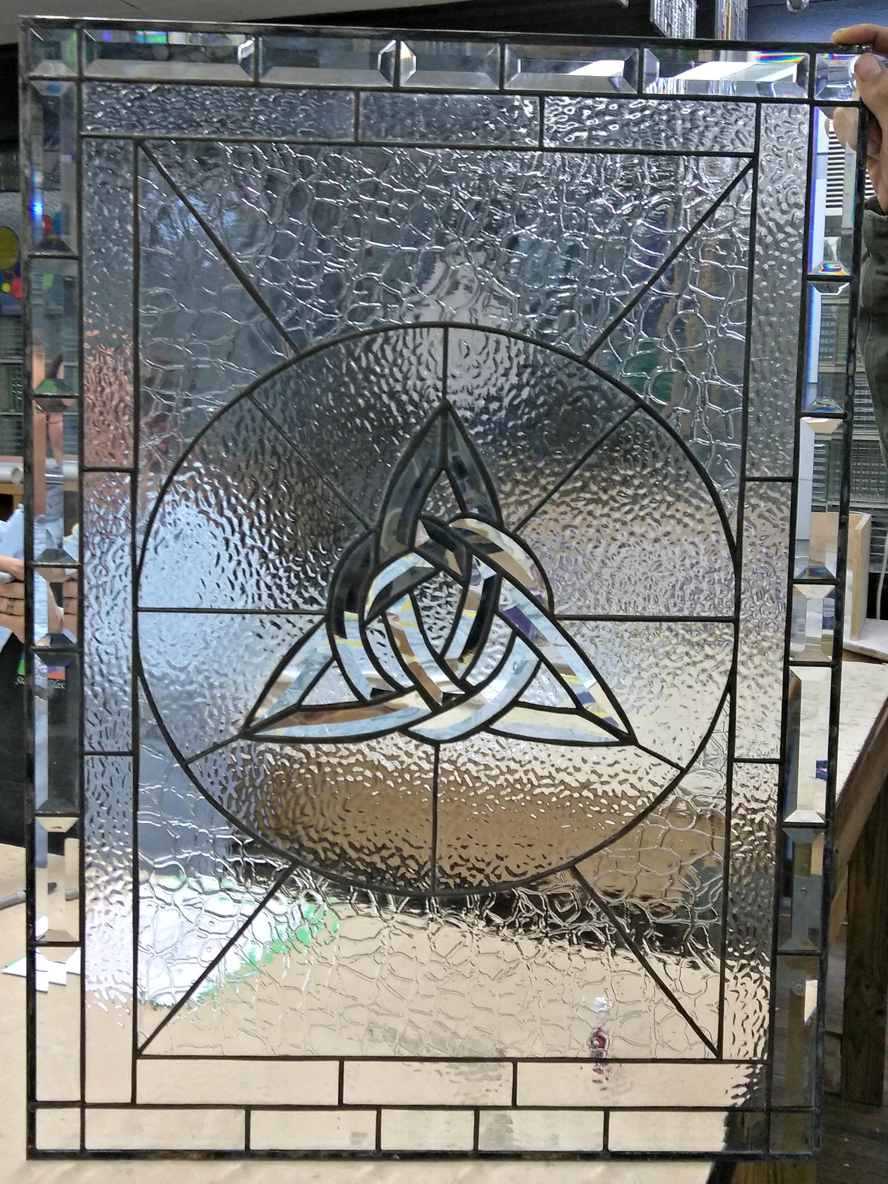 Stained Glass Window Celtic Cross